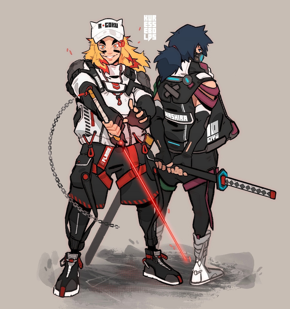 Rengoku X Giyu | Etsy