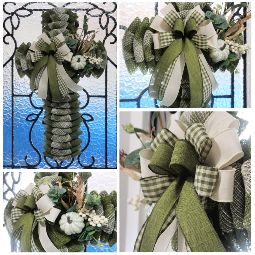 Cross Wreath, Fall Pumpkin Cross, Memorial Cross, Graveside Cross ...