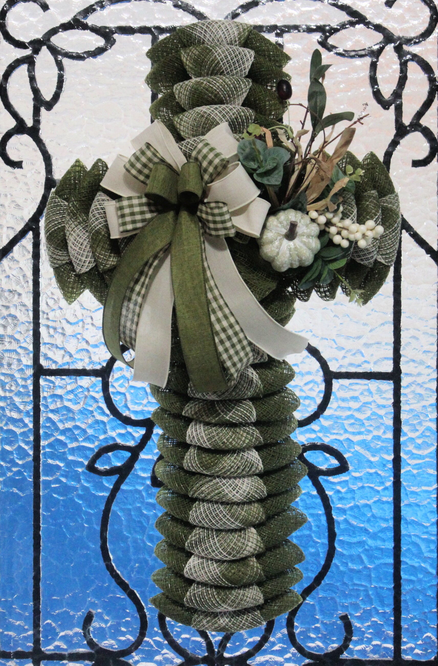 Cross Wreath, Fall Pumpkin Cross, Memorial Cross, Graveside Cross ...