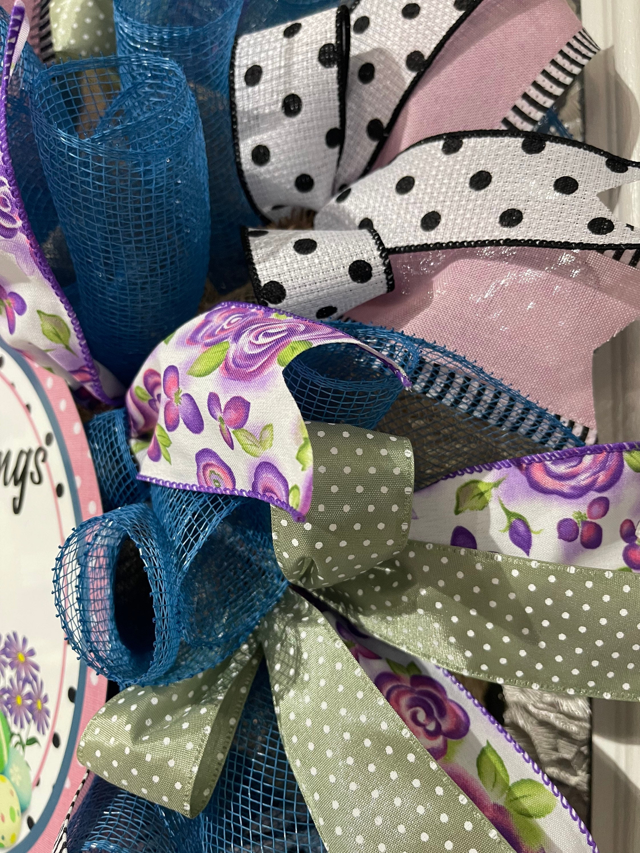 Easter Wreath Easter Blessings Wreath Vintage Bunny Wreath - Etsy