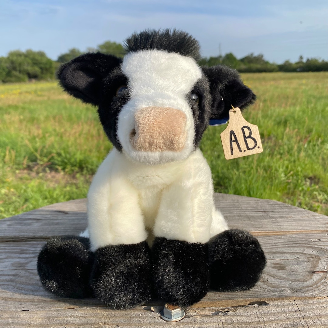 Personalized Holstein Plush With Tag, 12 Holstein Plush, Western Gifts ...