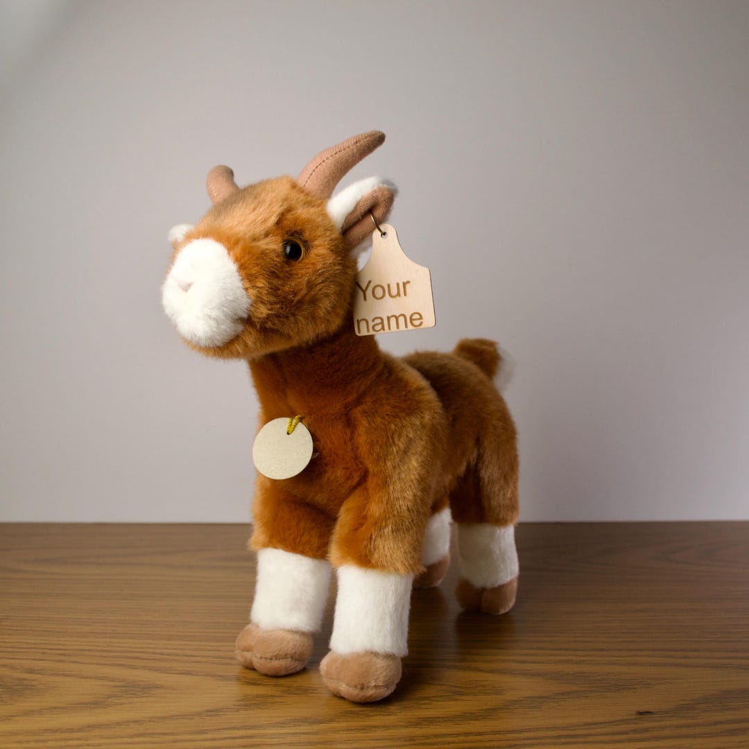 Personalized Standing Goat Plush With Cow Tag, Western Gifts, FFA Gifts ...