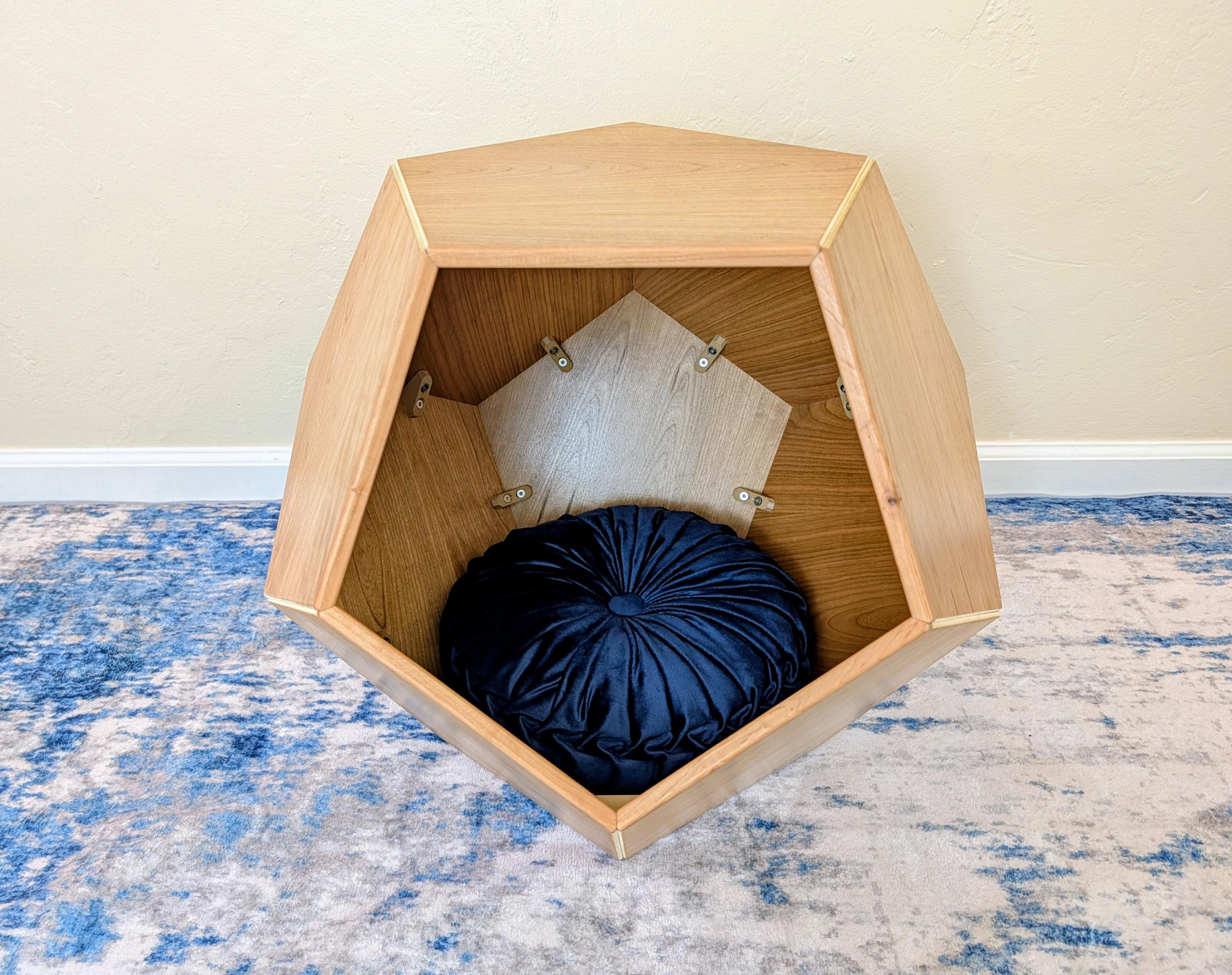 Modern Geometric Cat Cave Side Table - Etsy