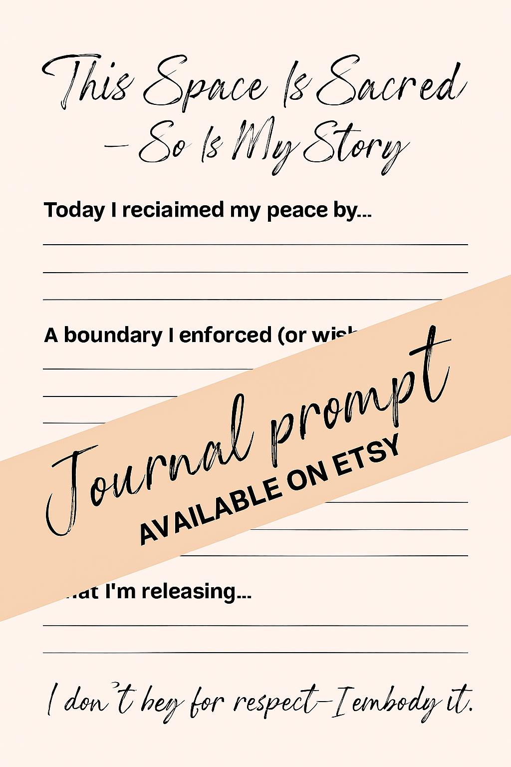 Sacred Space Affirmation Cards-printable Deck for Boundaries, Self ...
