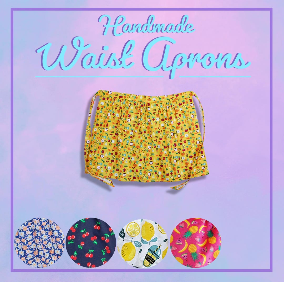 Waist Aprons, Half Aprons, Half Pinny, With Pockets, Long Ties ...