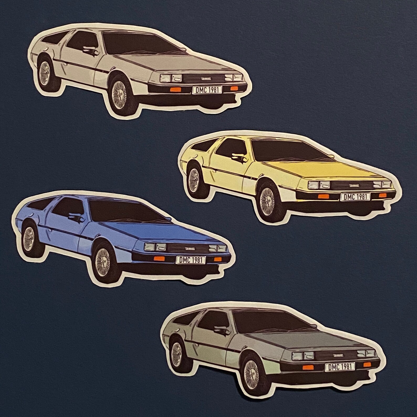 Custom Delorean Sticker - Etsy