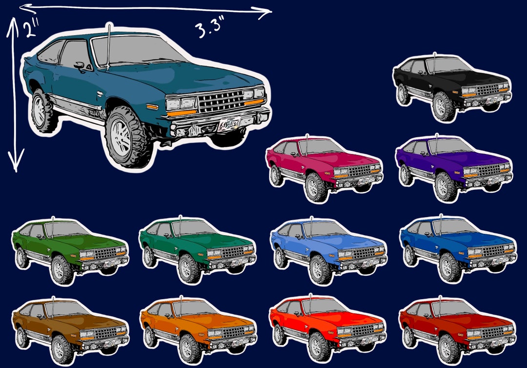AMC Eagle 4x4 Car Sticker - Custom Colors, Great Gift for Fans of the ...