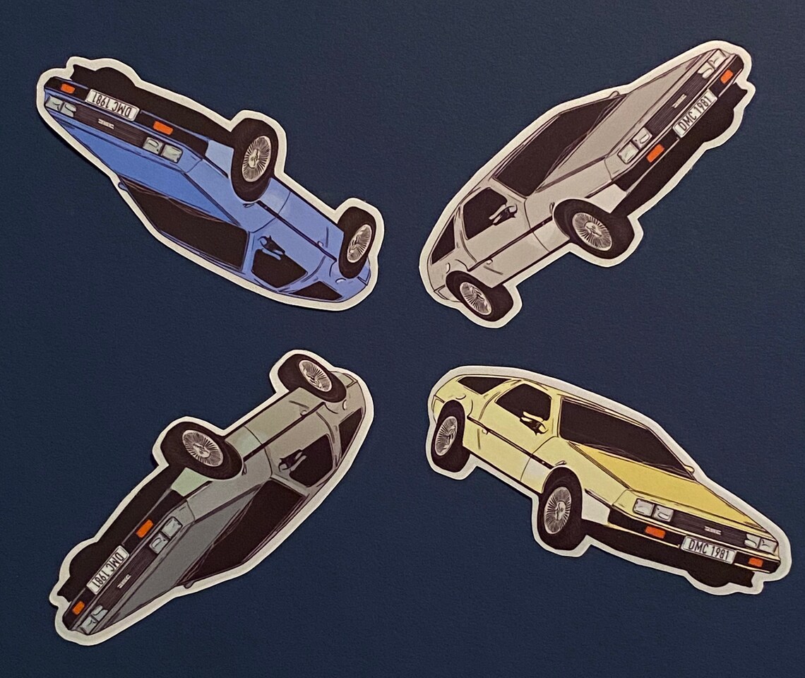 Custom Delorean Sticker - Etsy