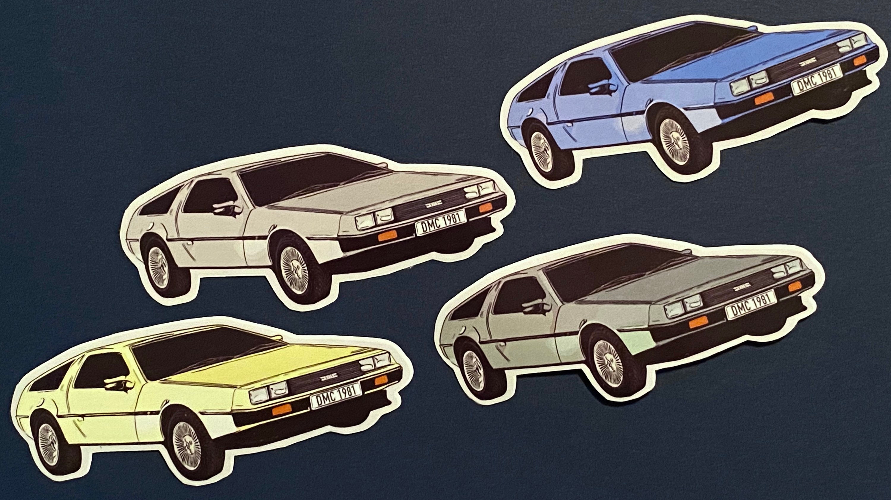 Custom Delorean Sticker - Etsy