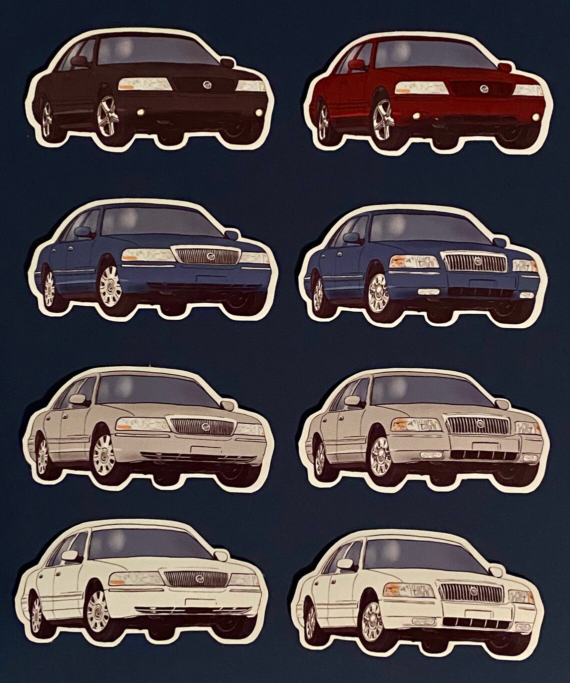 Mercury Grand Marquis Sticker - Custom Colors and Trims, Great Gift for ...