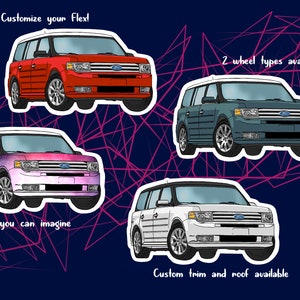 Ford Flex Sticker - Custom Colors and Wheels, 1st and 2nd Gen, Perfect ...