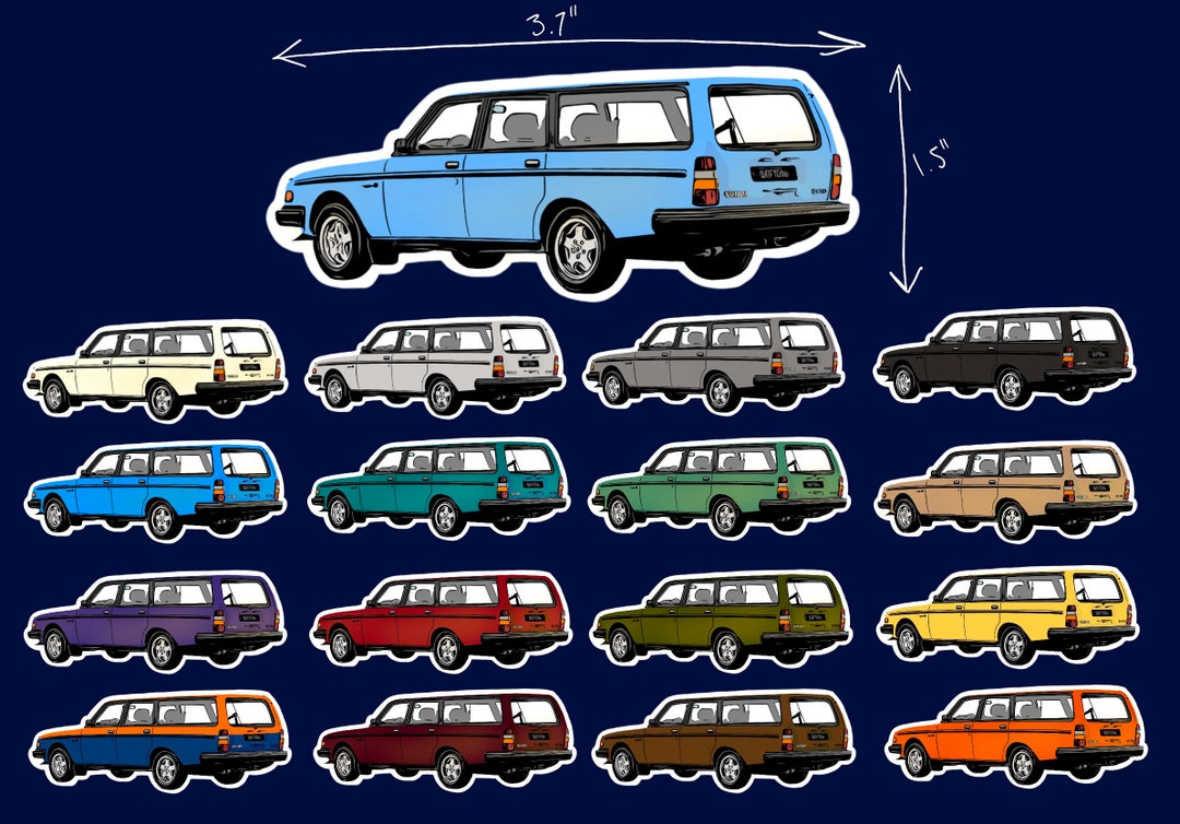 Volvo 240 Wagon Sticker - Etsy