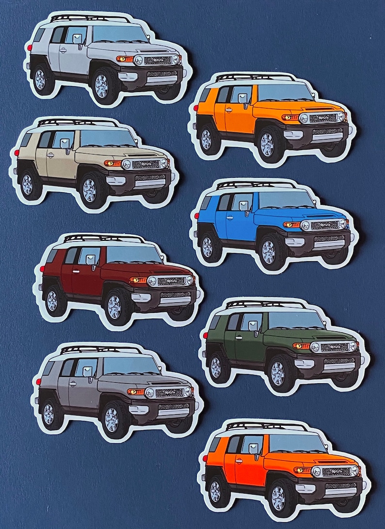 Toyota FJ Cruiser Sticker - Custom Colors and Trims Available - Great ...