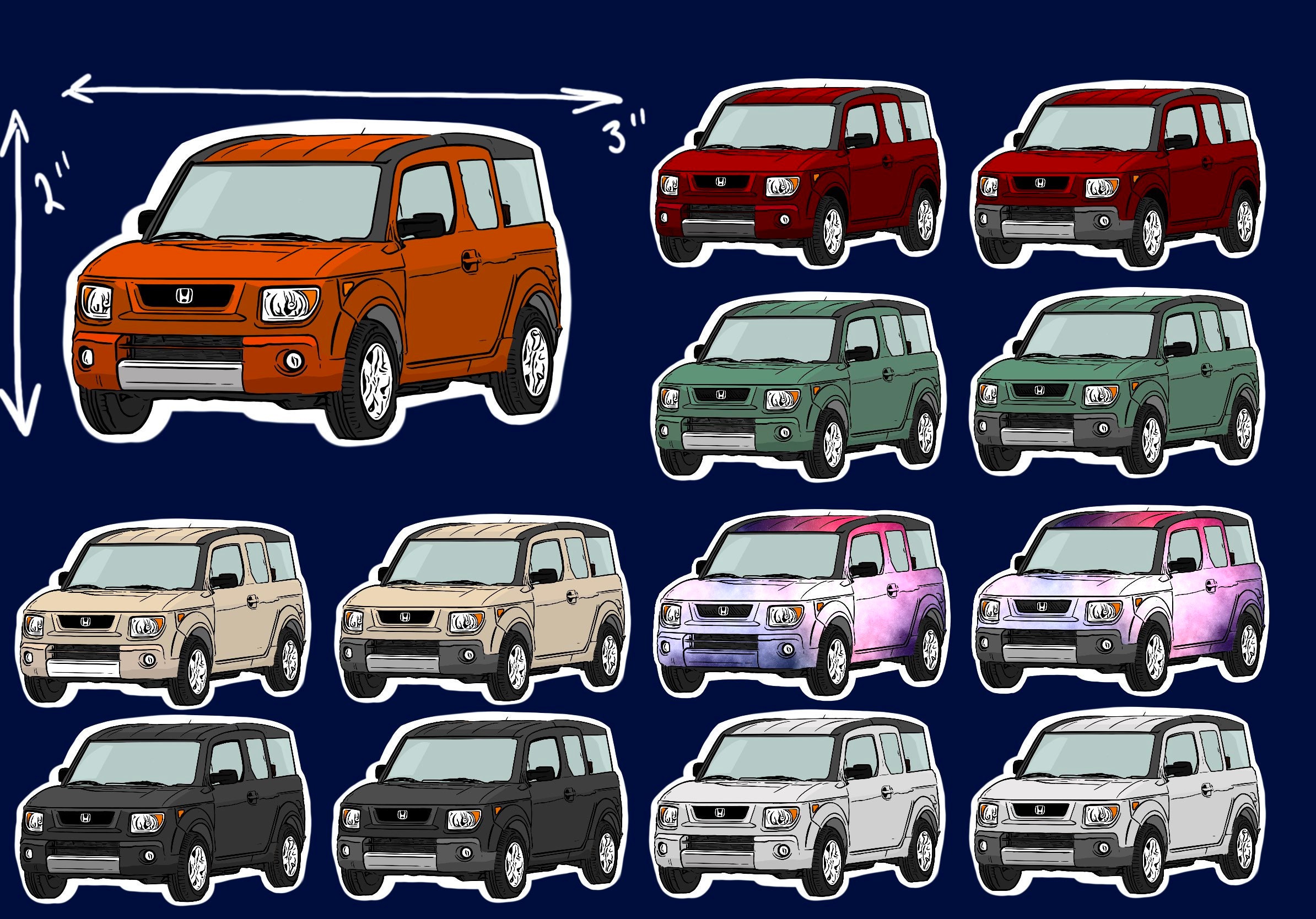 Honda Element EX Sticker - Etsy
