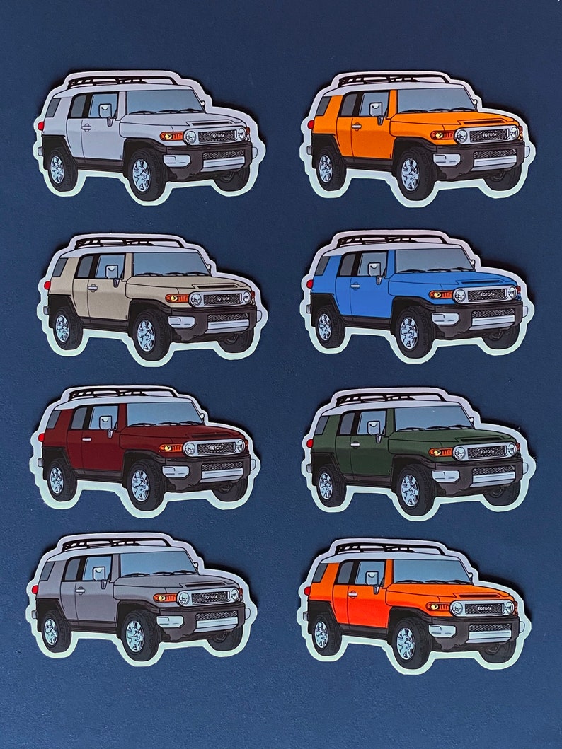 Toyota FJ Cruiser Sticker - Custom Colors and Trims Available - Great ...