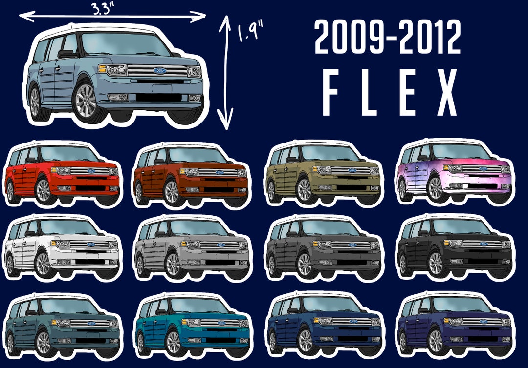 Ford Flex Sticker - Custom Colors and Wheels, 1st and 2nd Gen, Perfect ...