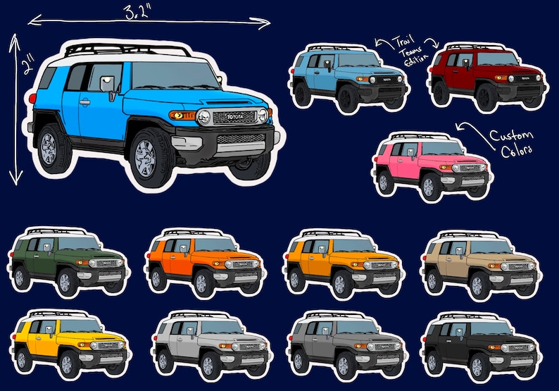 Toyota FJ Cruiser Sticker - Etsy Canada
