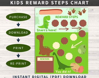 Dinosaur Star Chart - Etsy