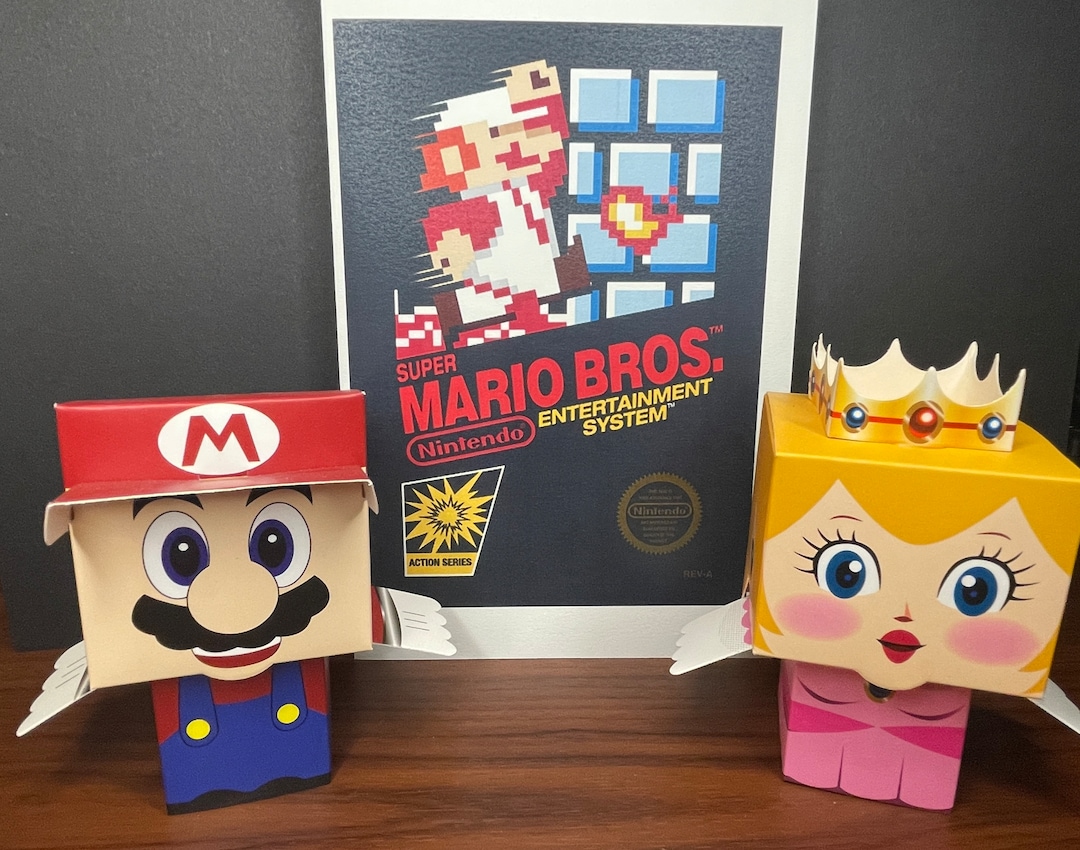 Nintendo Mario Brothers Princess 8 Bit Figure Set for Party Favors ...
