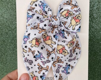 Winnie the Pooh Hair Bow Pooh Bear 5 Hair Bow - Etsy