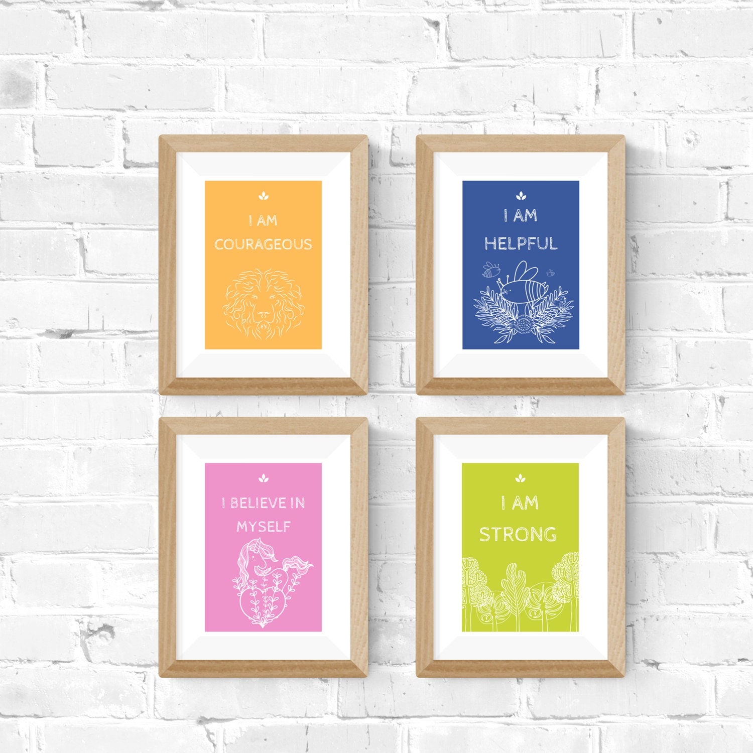 Inspirational Prints Playroom Decor Set of 8 Prints Kids - Etsy