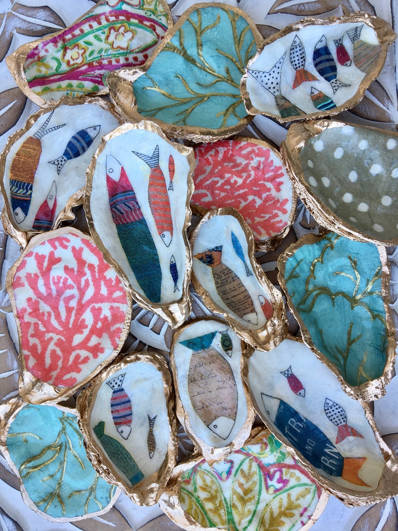 Oyster shell art | Etsy