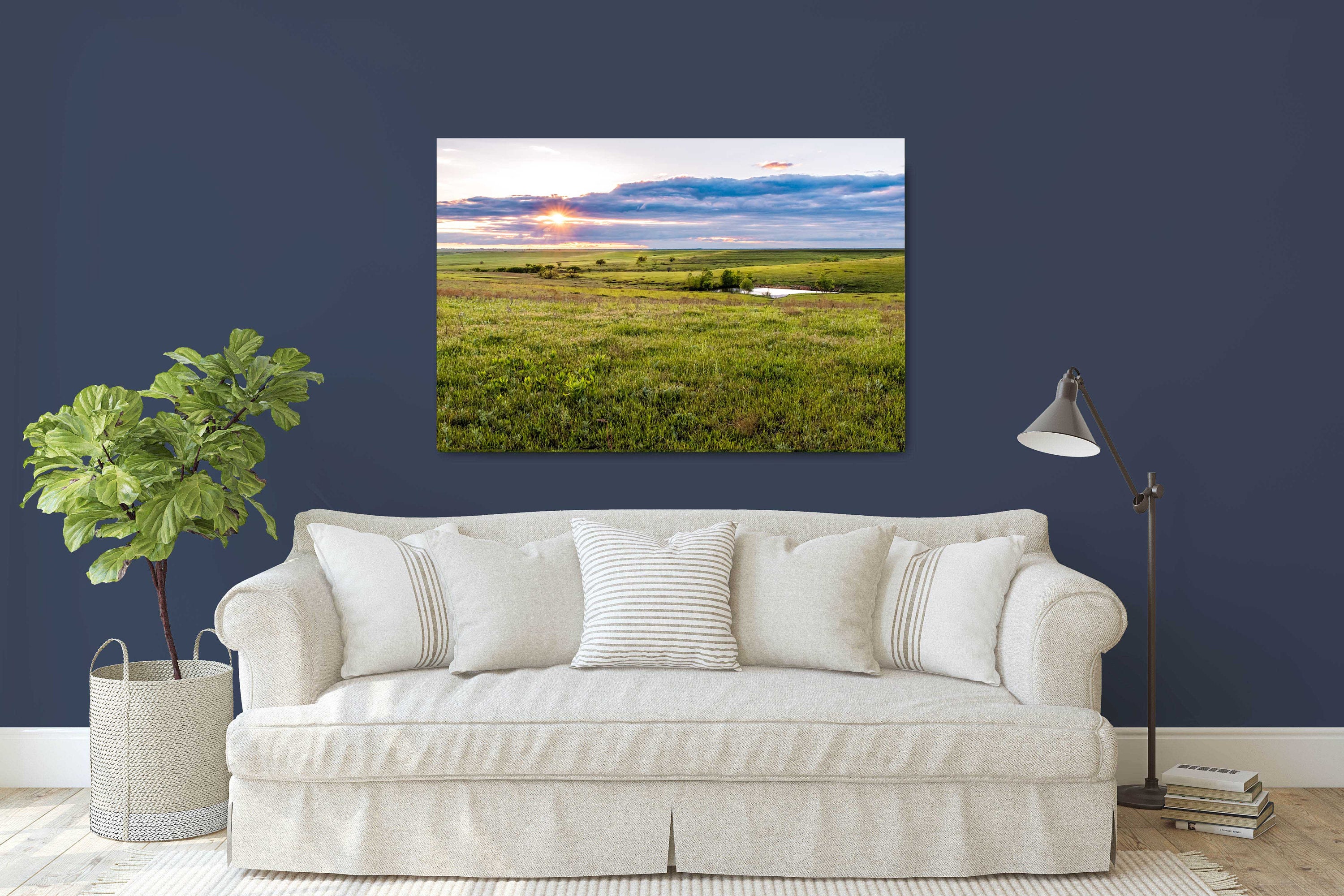 Kansas Prairie Sunset Print: Flint Hills Landscape Photography - Etsy