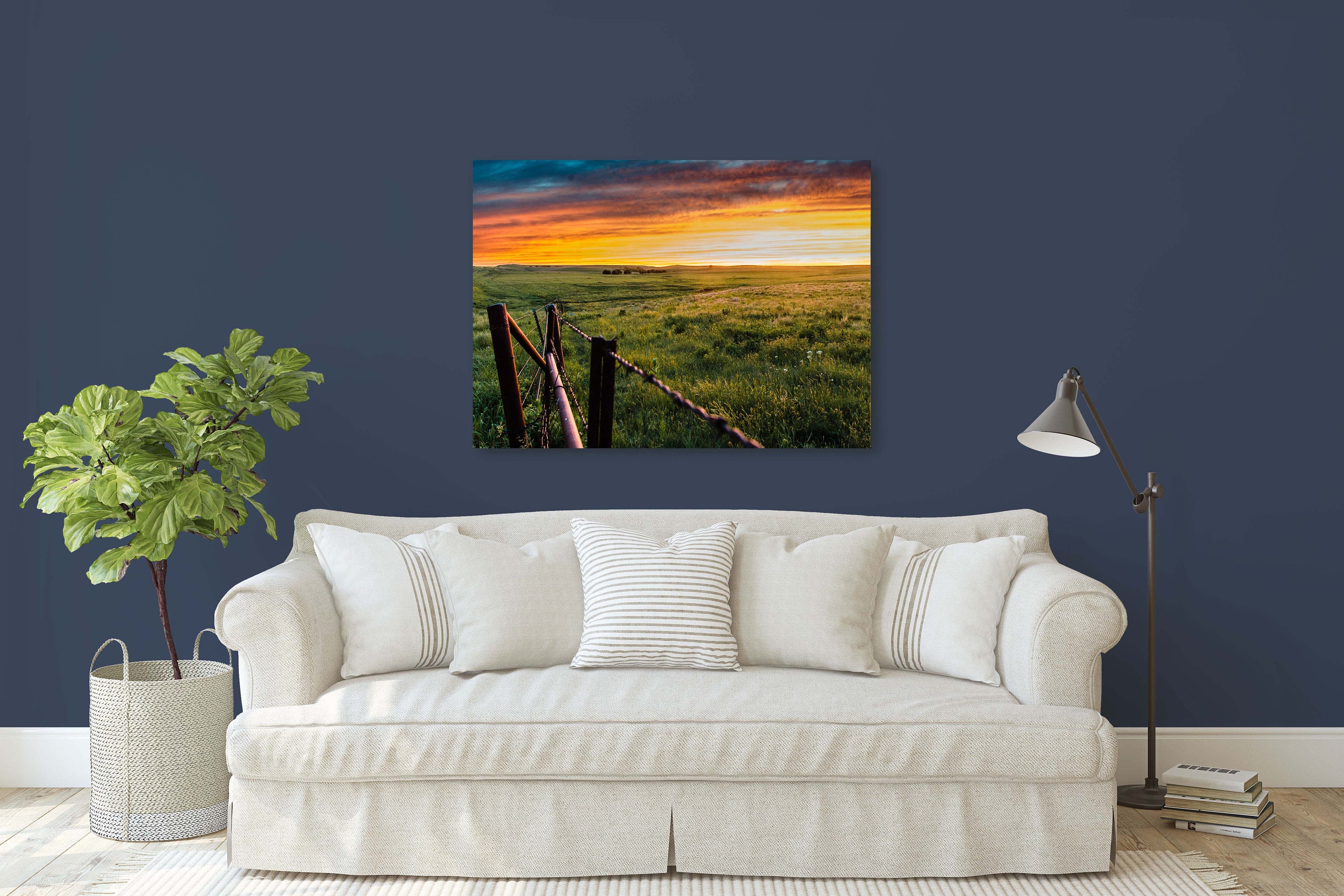 Kansas Sunset Prairie Landscape Fine Art Print - Etsy