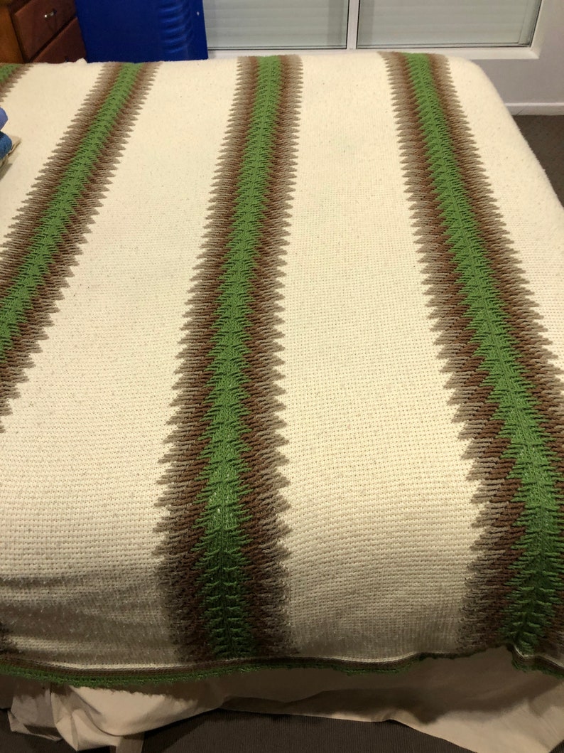 Tunisian Fan Rug/blanket/throw Crochet Pattern, Tunisian Crochet ...