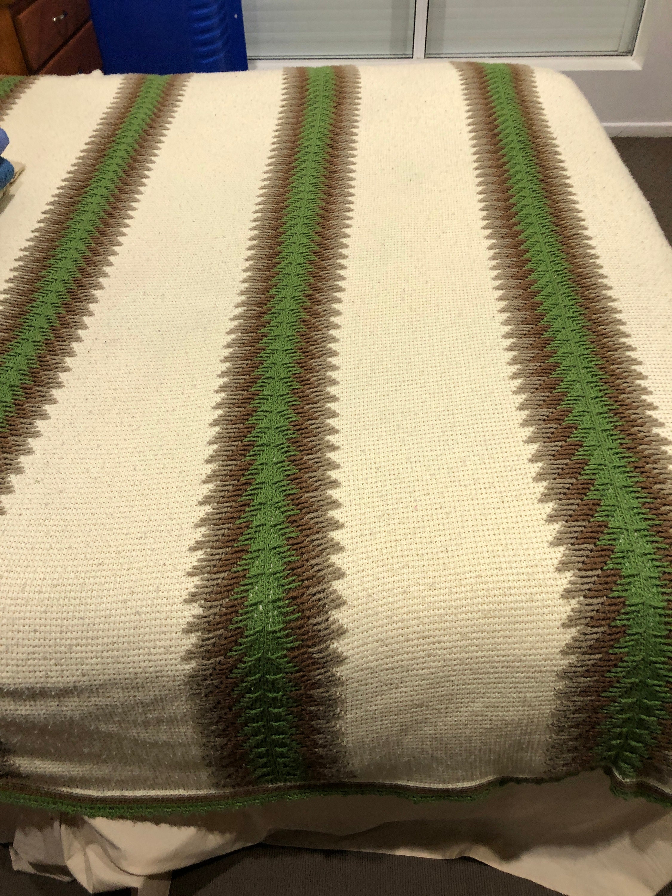 Tunisian Fan Rug/blanket/throw Crochet Pattern, Tunisian Crochet ...