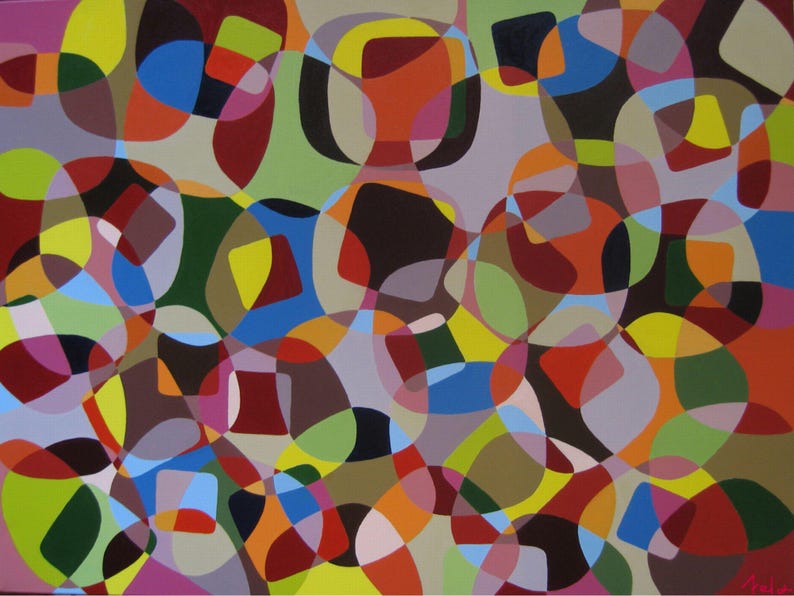 It's Good to Be Square, Acrylic Painting, Wall Art, Room Decor ...