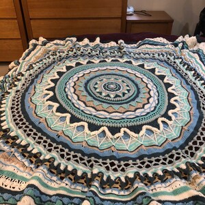 Winter Mandala Square Rug/blanket/throw Crochet Pattern, Home Decor ...