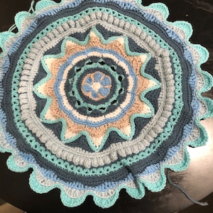 Winter Mandala Square Rug/blanket/throw Crochet Pattern, Home Decor ...
