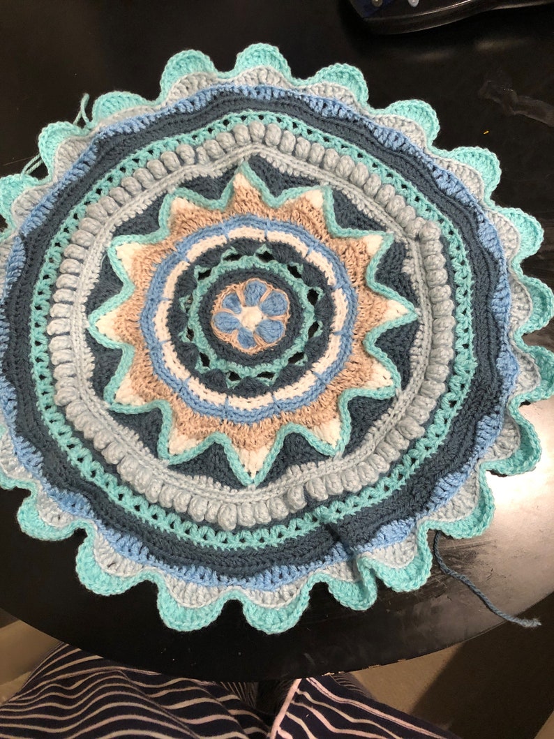 Winter Mandala Square Rug/blanket/throw Crochet Pattern, Home Decor ...