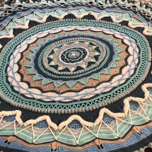 Winter Mandala Square Rug/blanket/throw Crochet Pattern, Home Decor ...