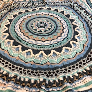 Winter Mandala Square Rug/blanket/throw Crochet Pattern, Home Decor ...