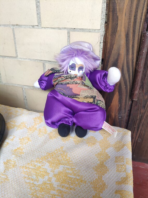Clown Porcelain Clown Vintage Porcelain Clown Doll Soft Body | Etsy