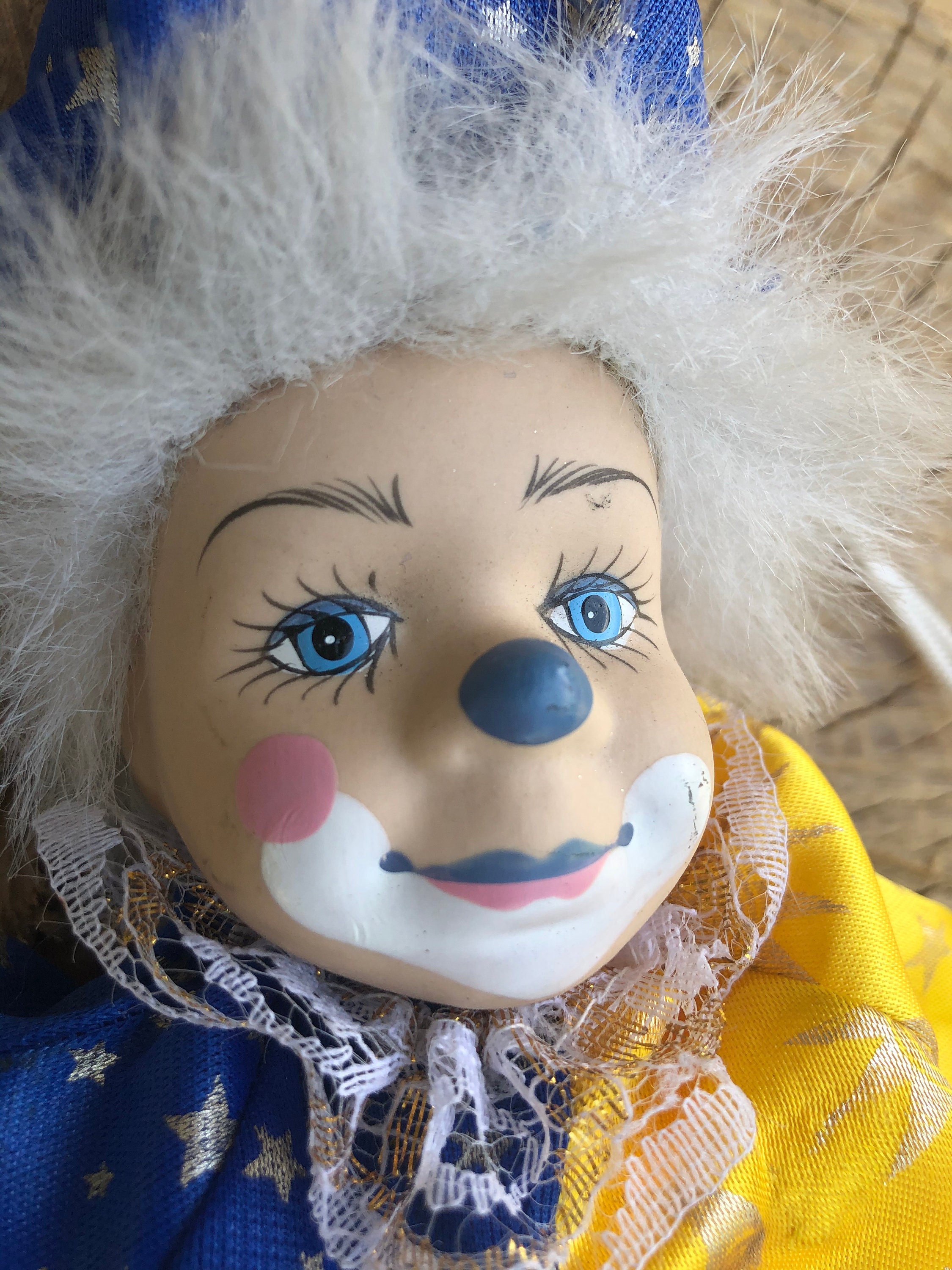 Clown Porcelain Clown Vintage Porcelain Clown Doll Soft Body | Etsy