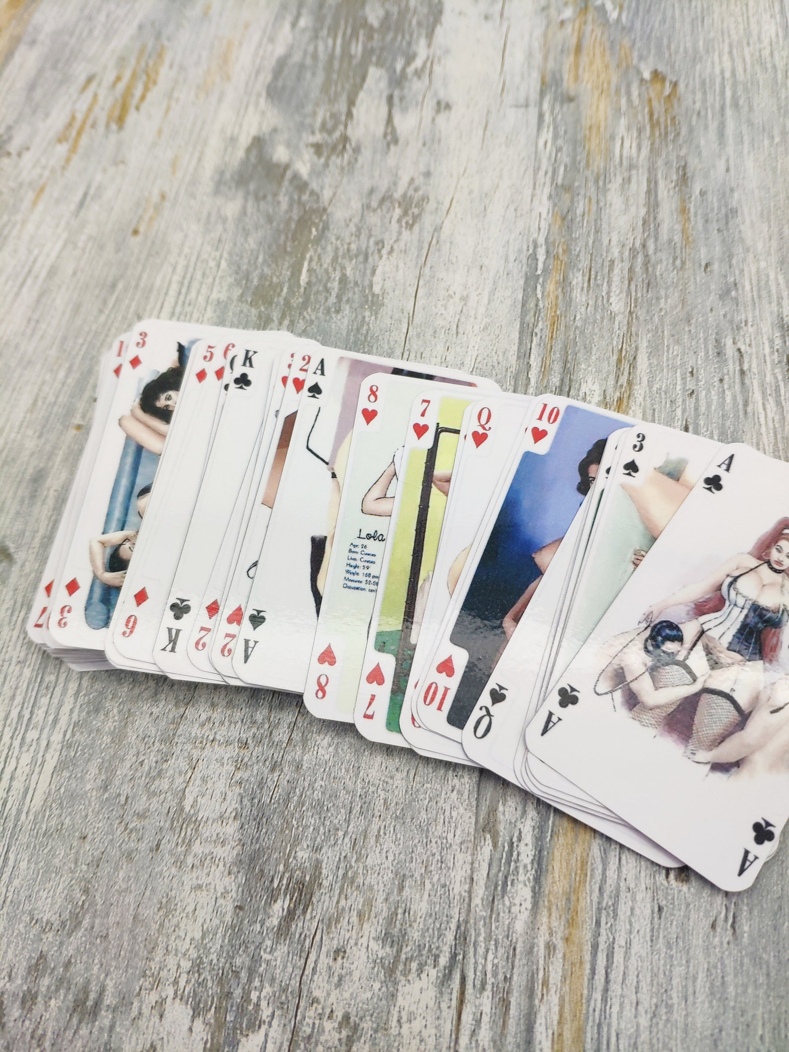 Erotic Playing Cards Nude Girls Ladies Set Of 36 Cards Nude Etsy