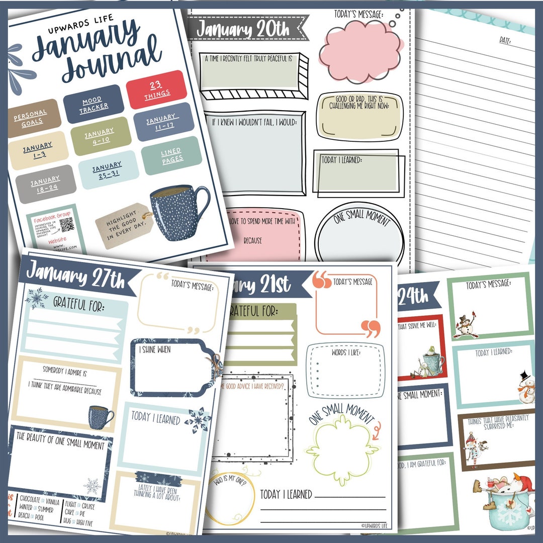 January Journal (digital or Printable and Google Slides Options) - Etsy
