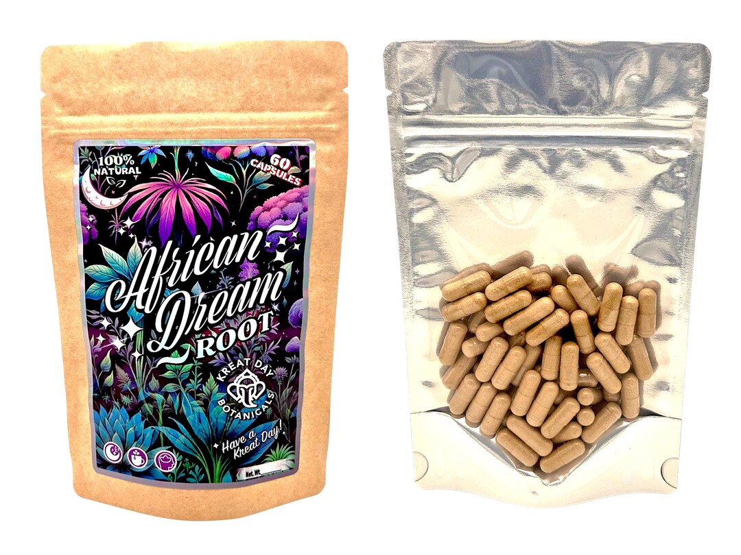 African Dream Root Powder in a Vegetarian Capsule: Small Farm Grown ...
