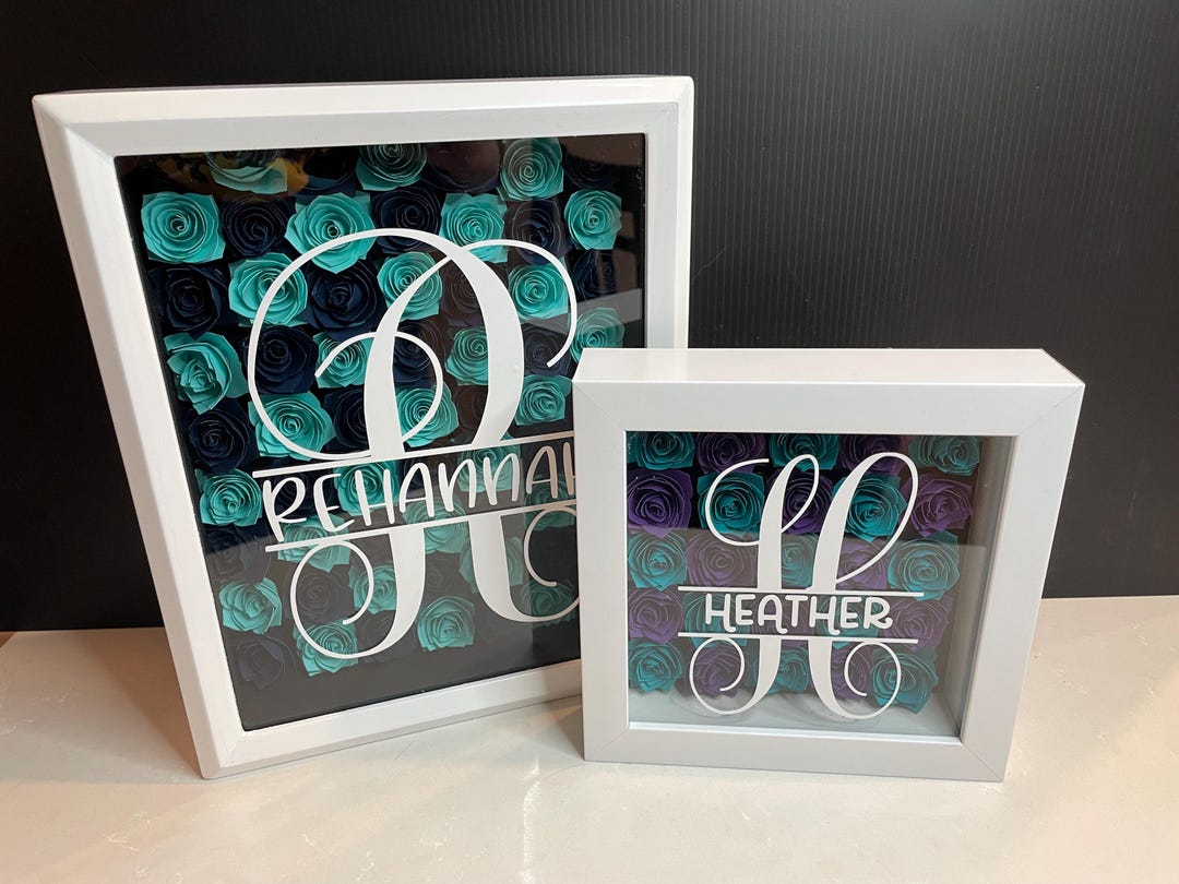 Hand Rolled Paper Flower Shadow Box - Etsy