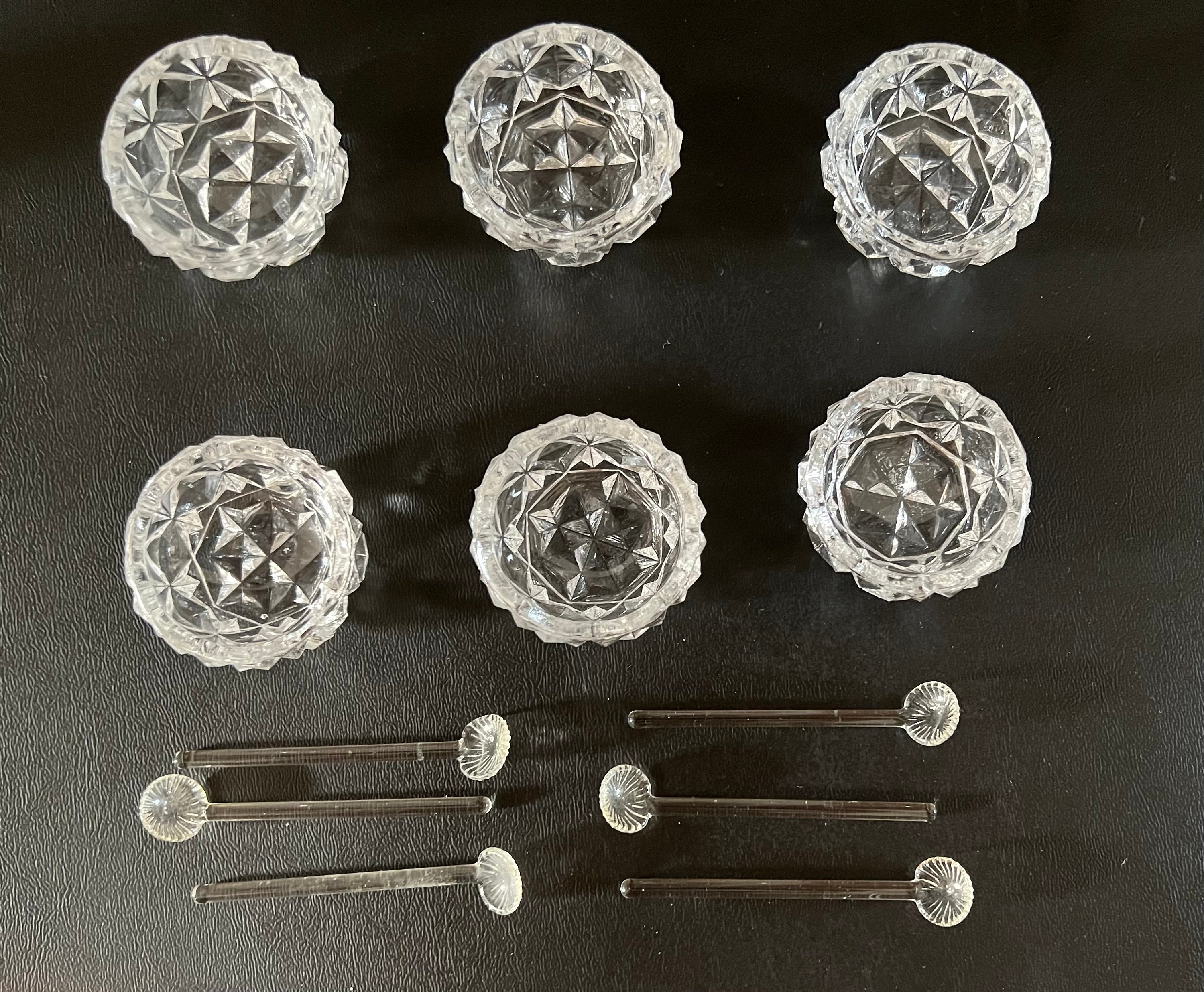 Vintage Individual Salt Cellars With Spoons - Etsy