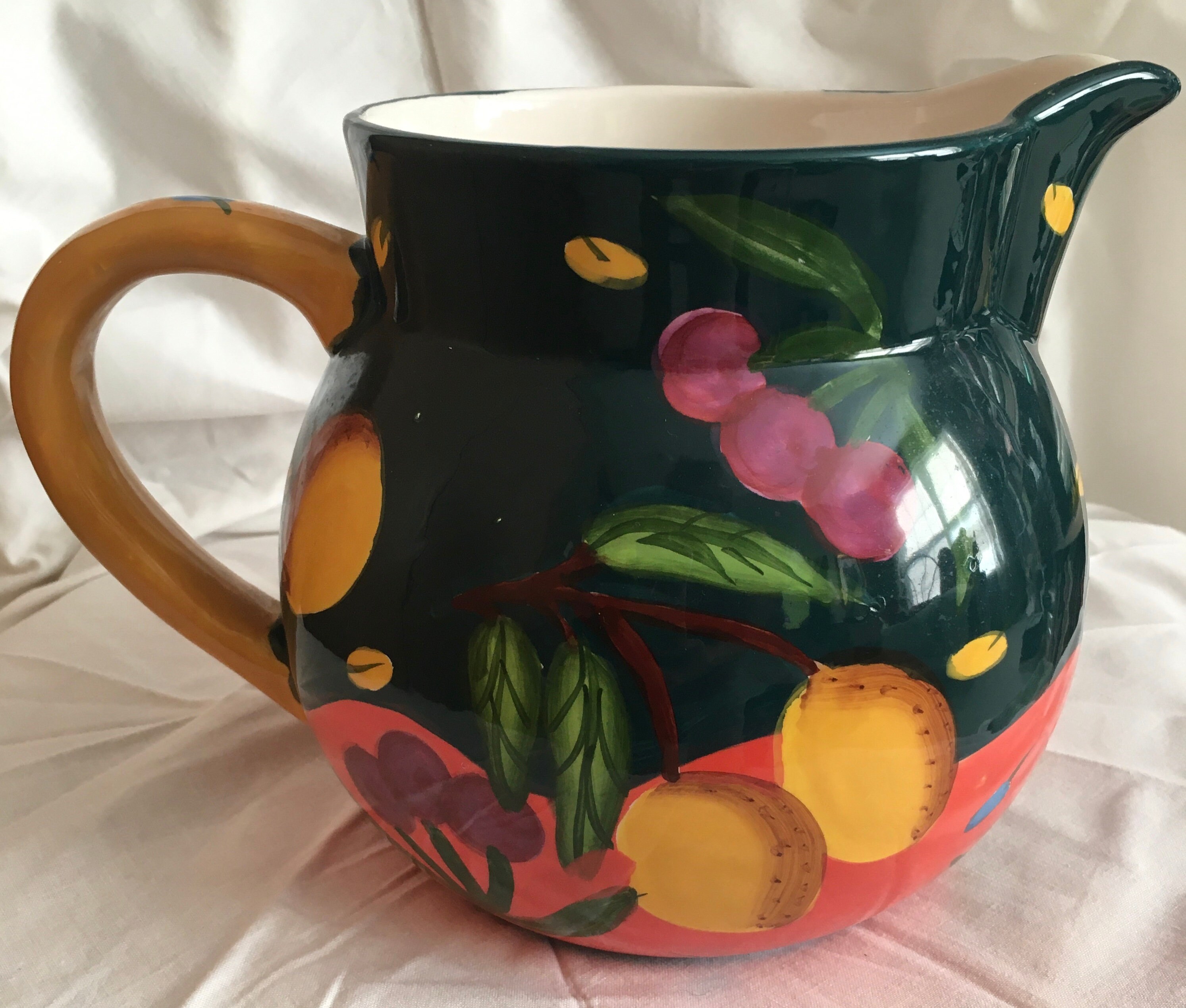 Vintage Whimsical Water Pitcher, Bella Casa by Glanz - Etsy