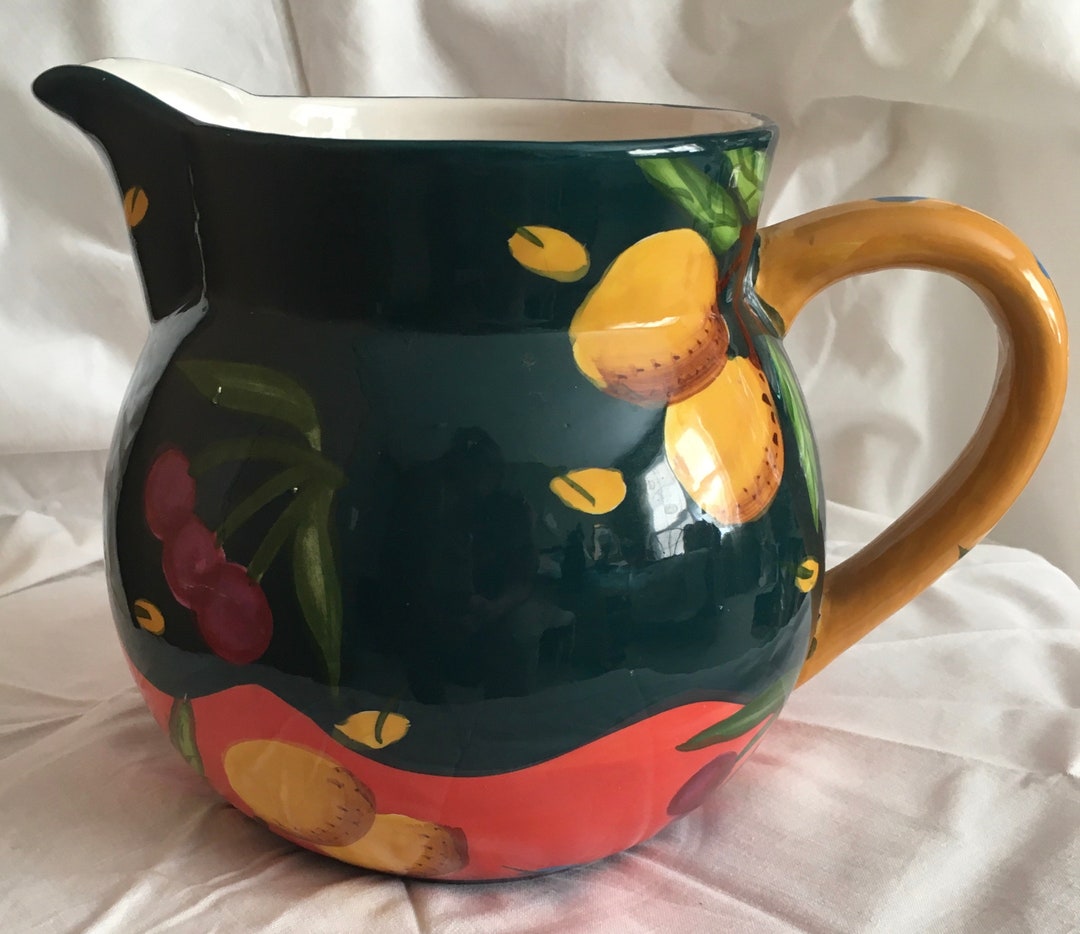 Vintage Whimsical Water Pitcher, Bella Casa by Glanz - Etsy