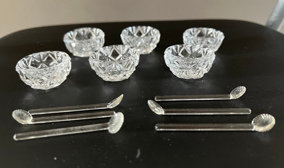Vintage Individual Salt Cellars With Spoons - Etsy