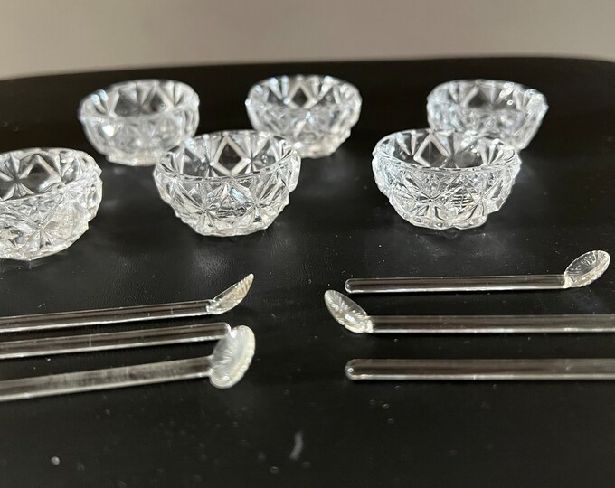 Vintage Individual Salt Cellars With Spoons - Etsy