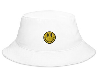 Smiley Face Bucket Hats/ Summer Hat Silly Hats Emoji Hats Bucket Hats ...