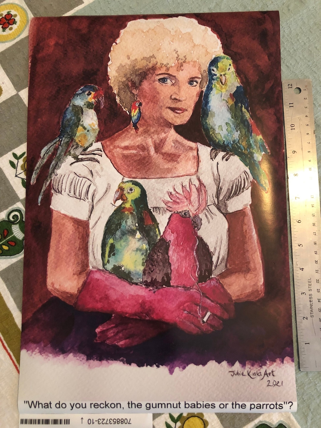 Kath & Kim Art Print With Kath Day Knight With Kath Parrot Earrings V1 ...