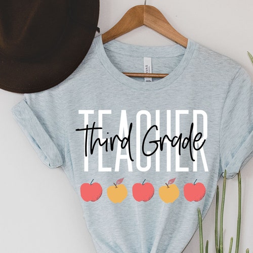 Third Grade Teacher Shirt 3rd Grade Teacher Cute Teacher Tee - Etsy
